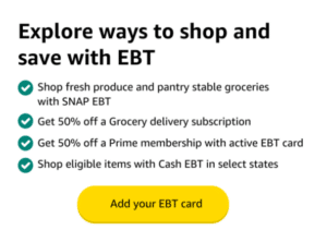 Amazon SNAP EBT Guide - Get 50% Off Amazon Prime & Other Perks With Your Government Benefits ...