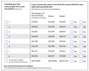 The Lifeline Program: Application Forms - Benefits Application