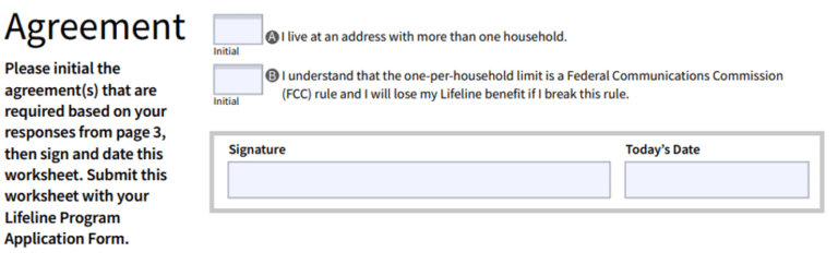 The Lifeline Program: Application Forms - Benefits Application